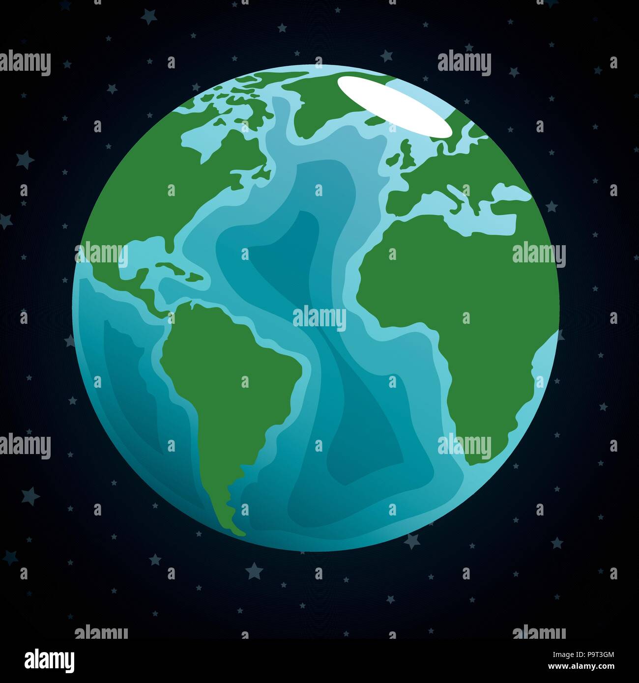 earth planet in the space vector illustration design Stock Vector Image ...