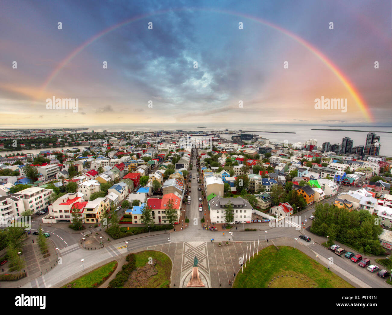 Reykjavik main street city iceland hi-res stock photography and images ...