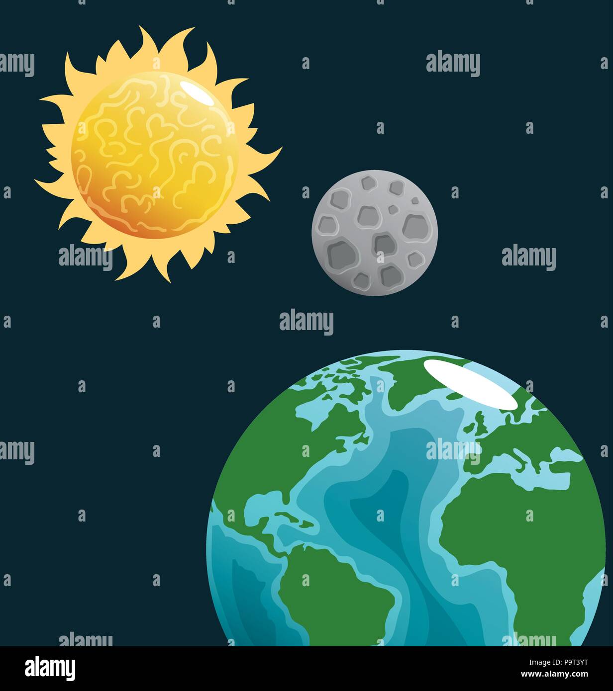 earth planet in the space vector illustration design Stock Vector Image ...