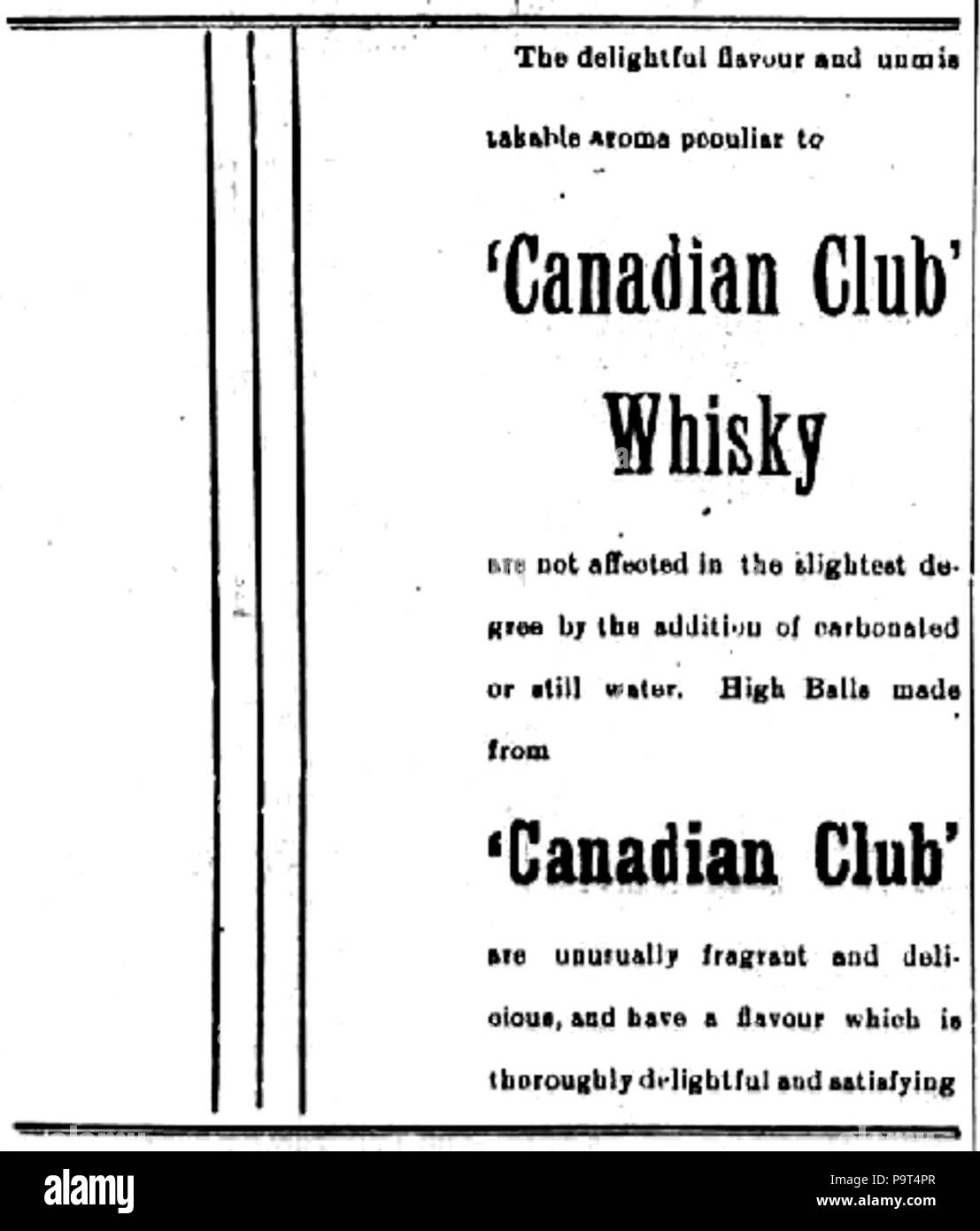 Canadian club whisky hi-res stock photography and images - Alamy