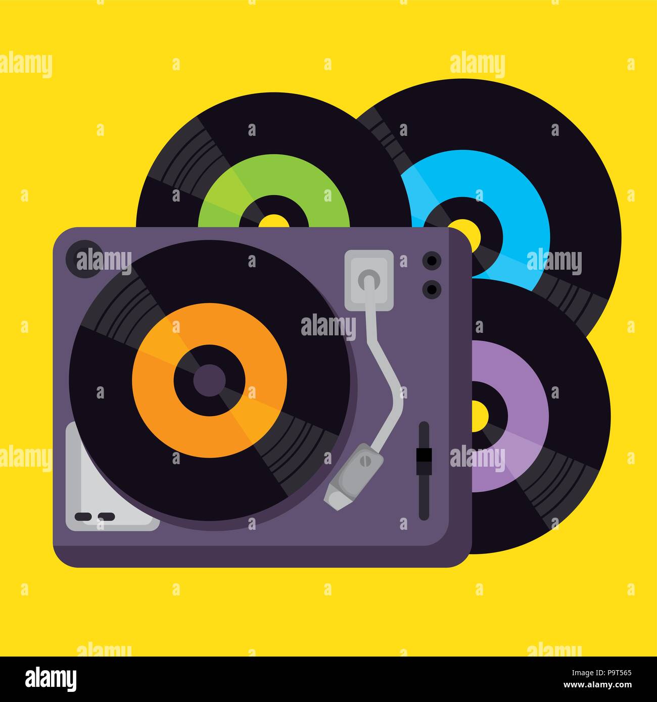 Vinyls illustration hi-res stock photography and images - Alamy