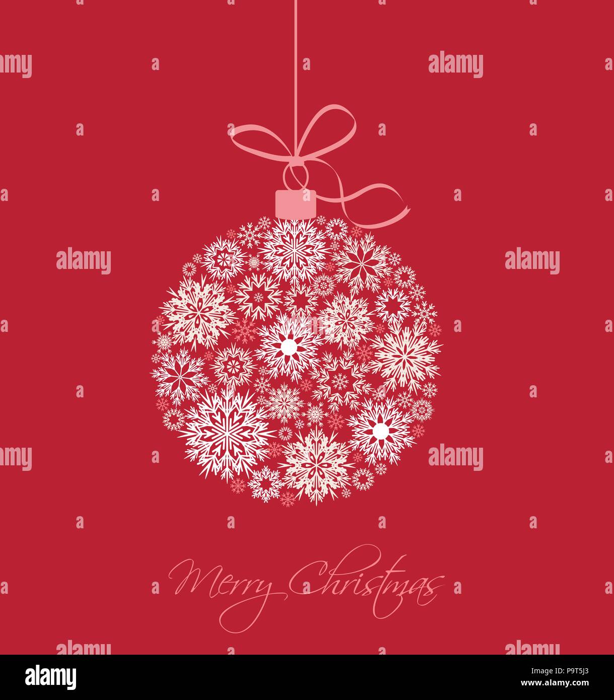 Christmas balls made from snowflakes vector illustration Stock Vector ...
