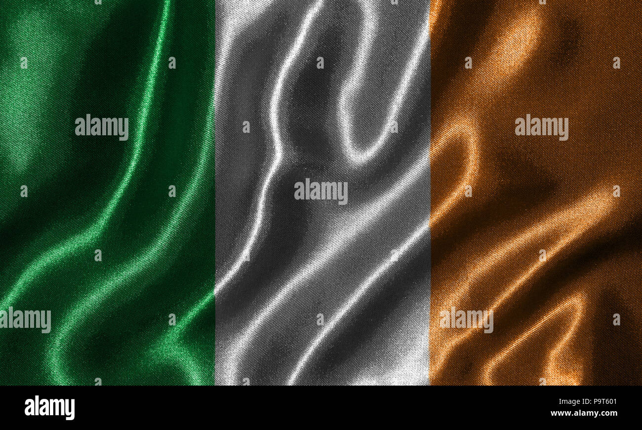 Ireland flag - Fabric flag of Ireland country, Background and wallpaper ...