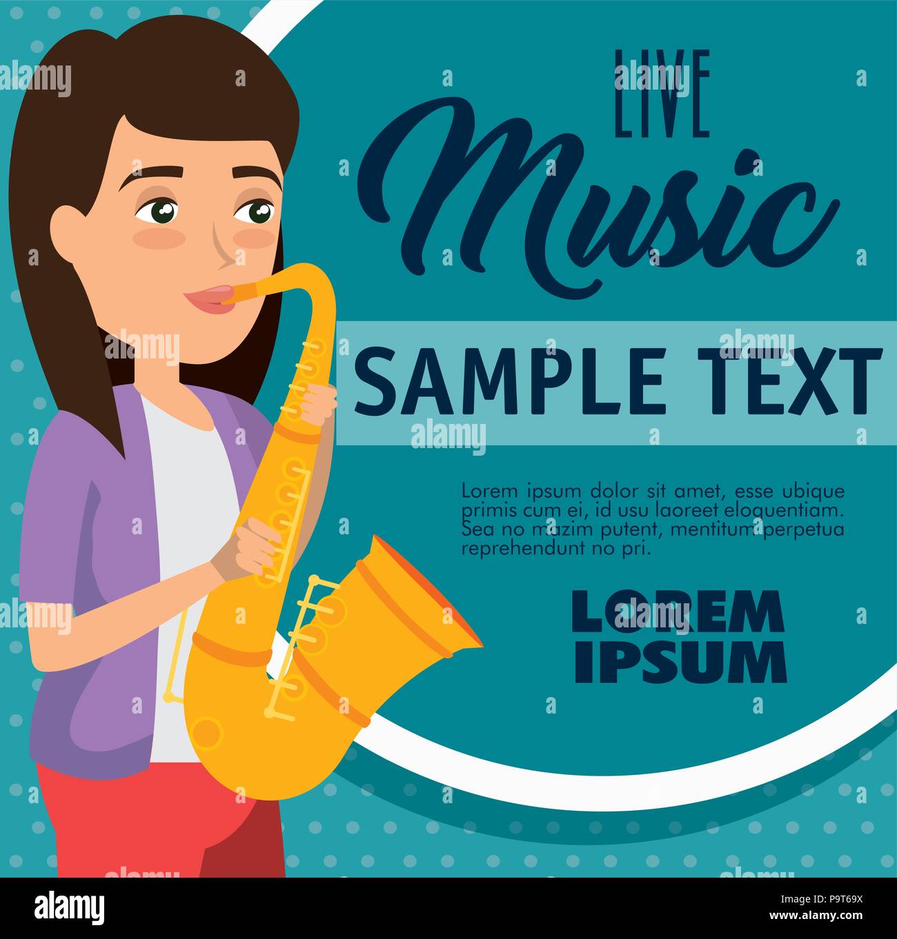 musician woman in concert vector illustration design Stock Vector Image ...