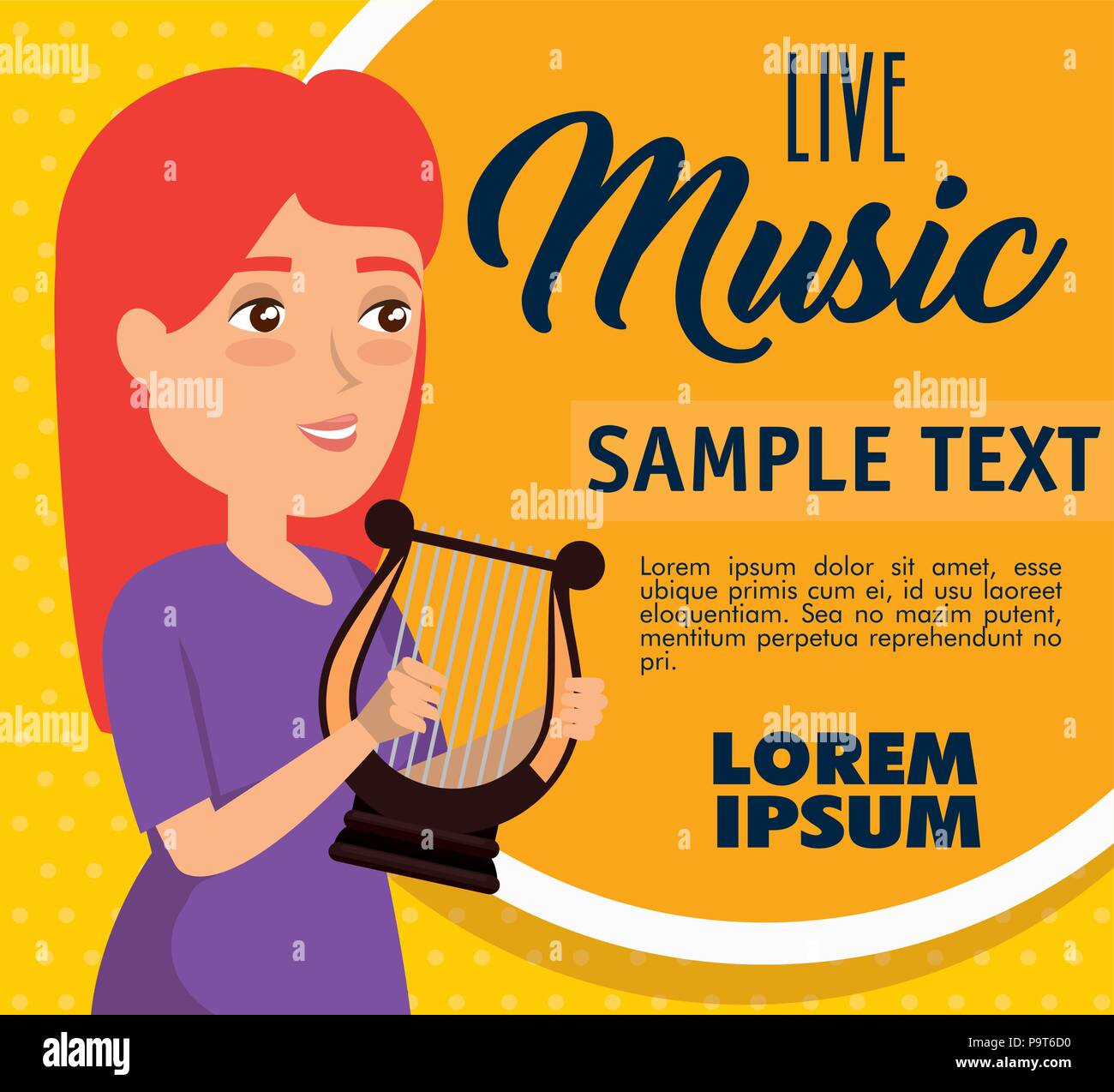 musician woman in concert vector illustration design Stock Vector Image ...