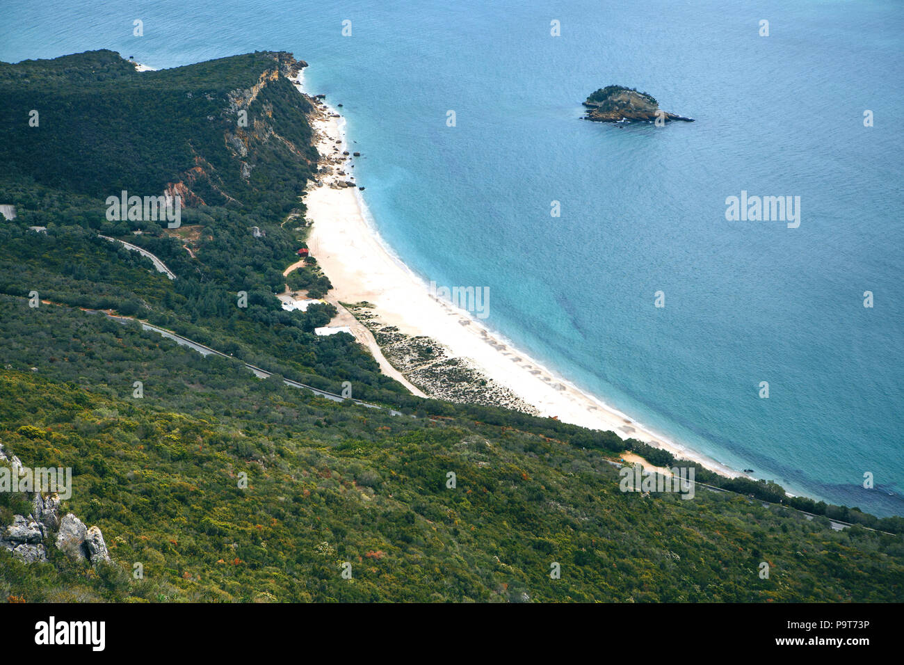 Beautiful view of the Atlantic Ocean off the coast of Portugal. Unusual ...