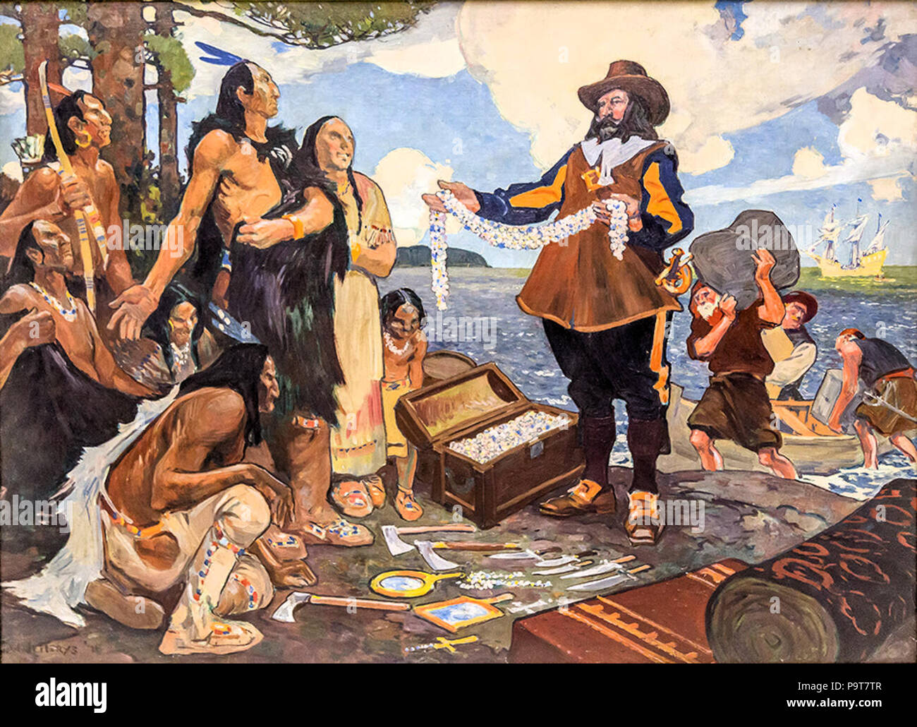 Trading with indians hi-res stock photography and images - Alamy