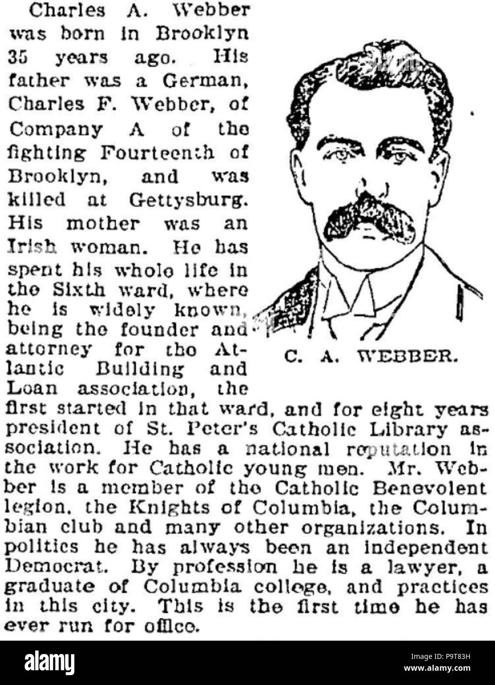 297 Charles Albert Weber, Sr. (1860-1937) biography in the Brooklyn ...