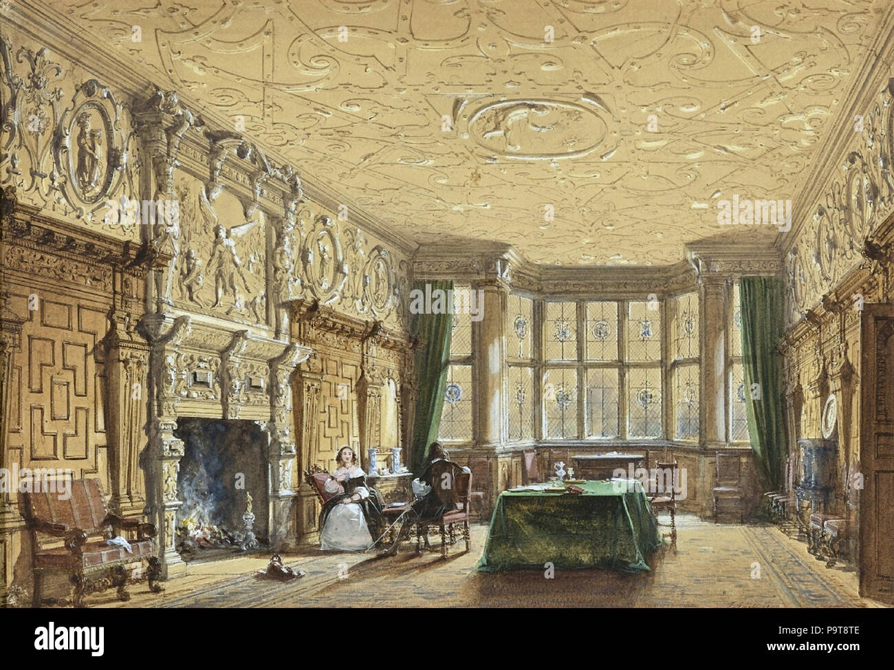 Nash Joseph - the Carved Parlor Crewe Hall Cheshire Stock Photo - Alamy