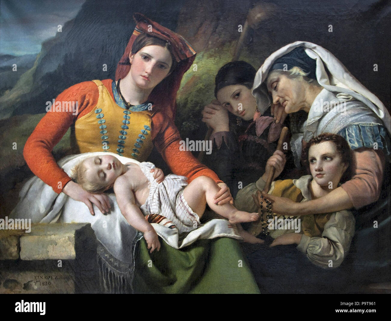 Navez Francois Joseph - Italian Family Stock Photo - Alamy