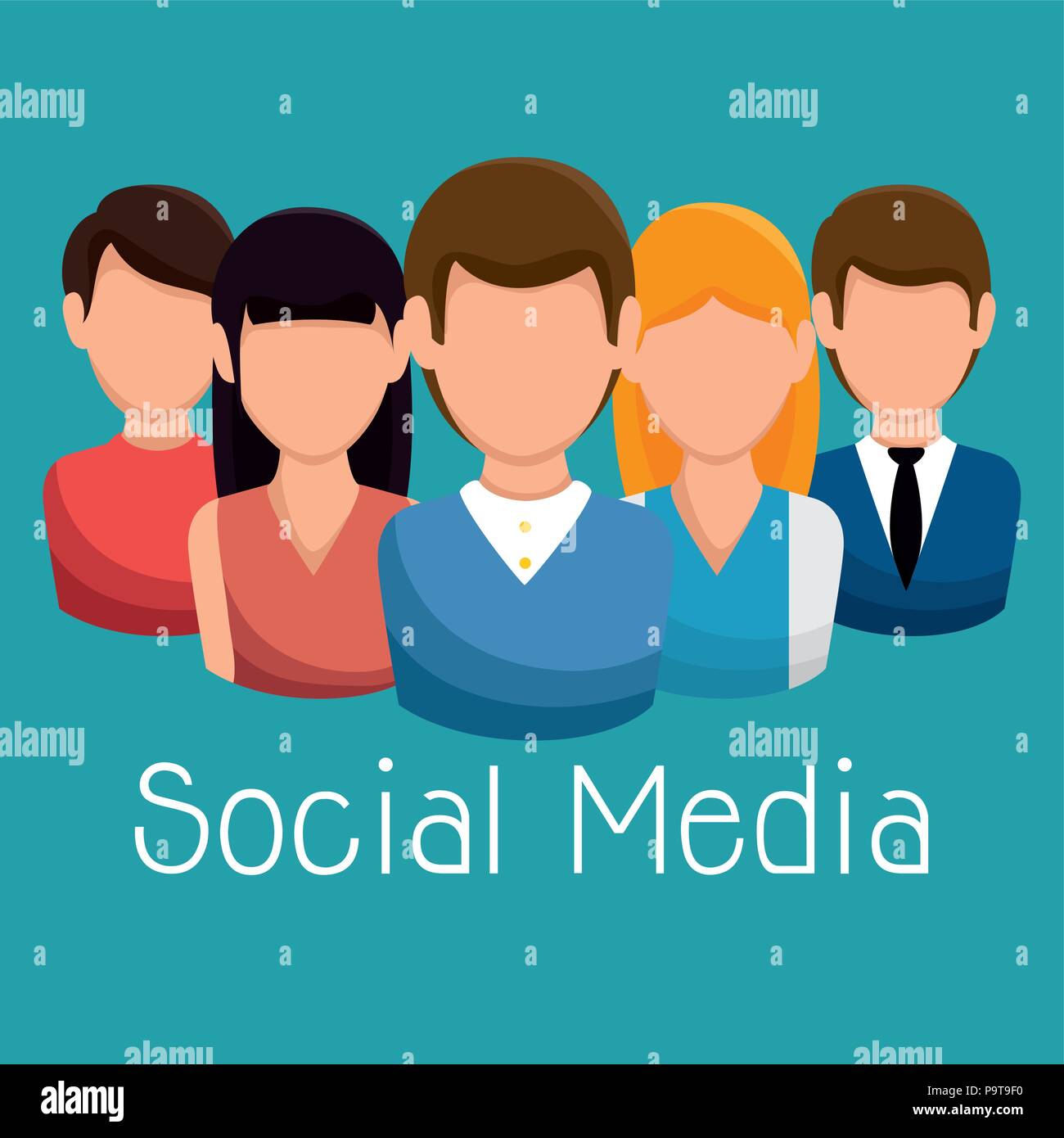 social media community characters vector illustration design Stock ...