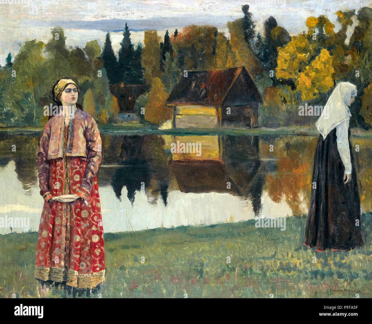Nesterov Mikhail - by the Lake 2 Stock Photo - Alamy