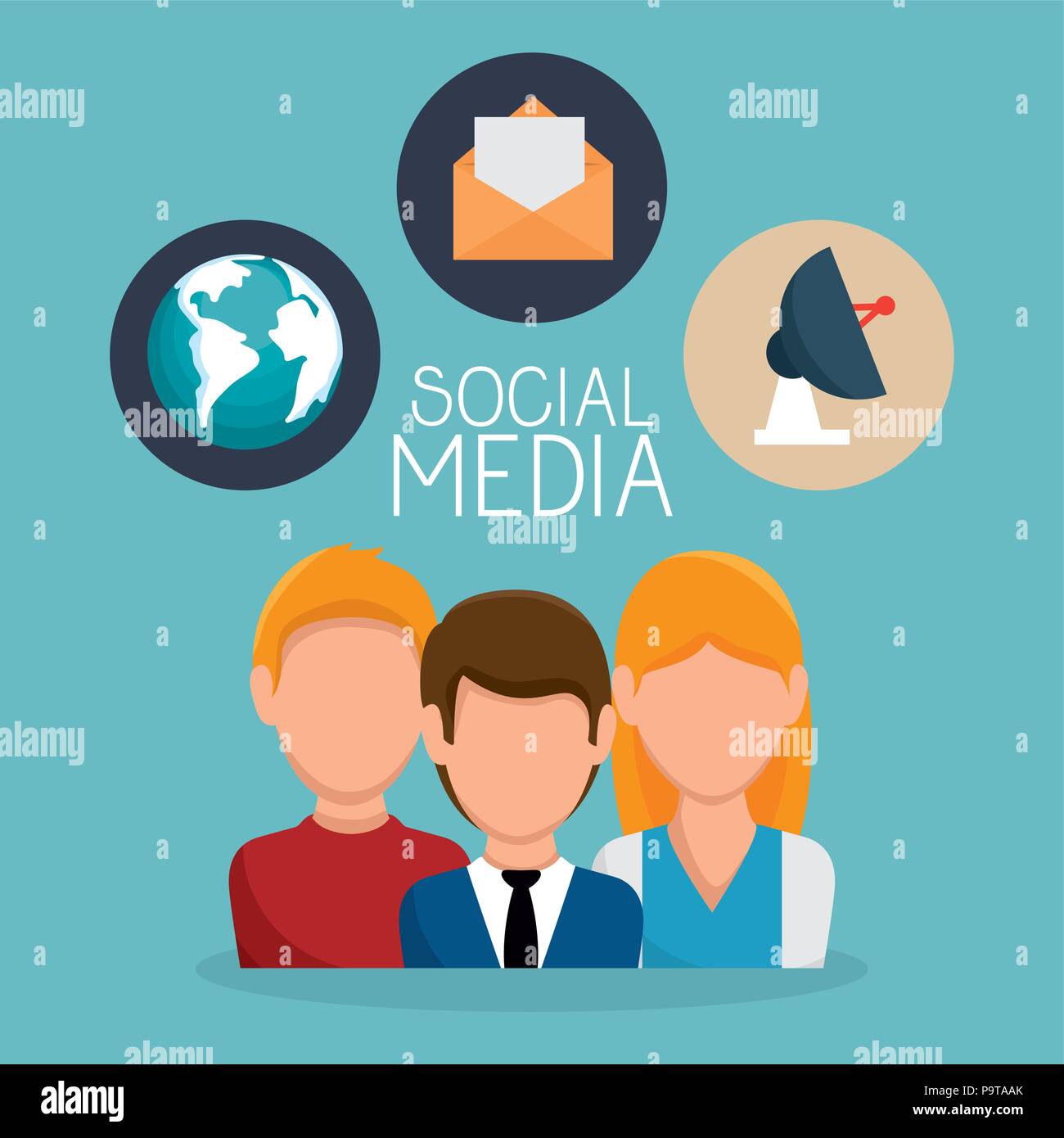 social media community characters vector illustration design Stock ...
