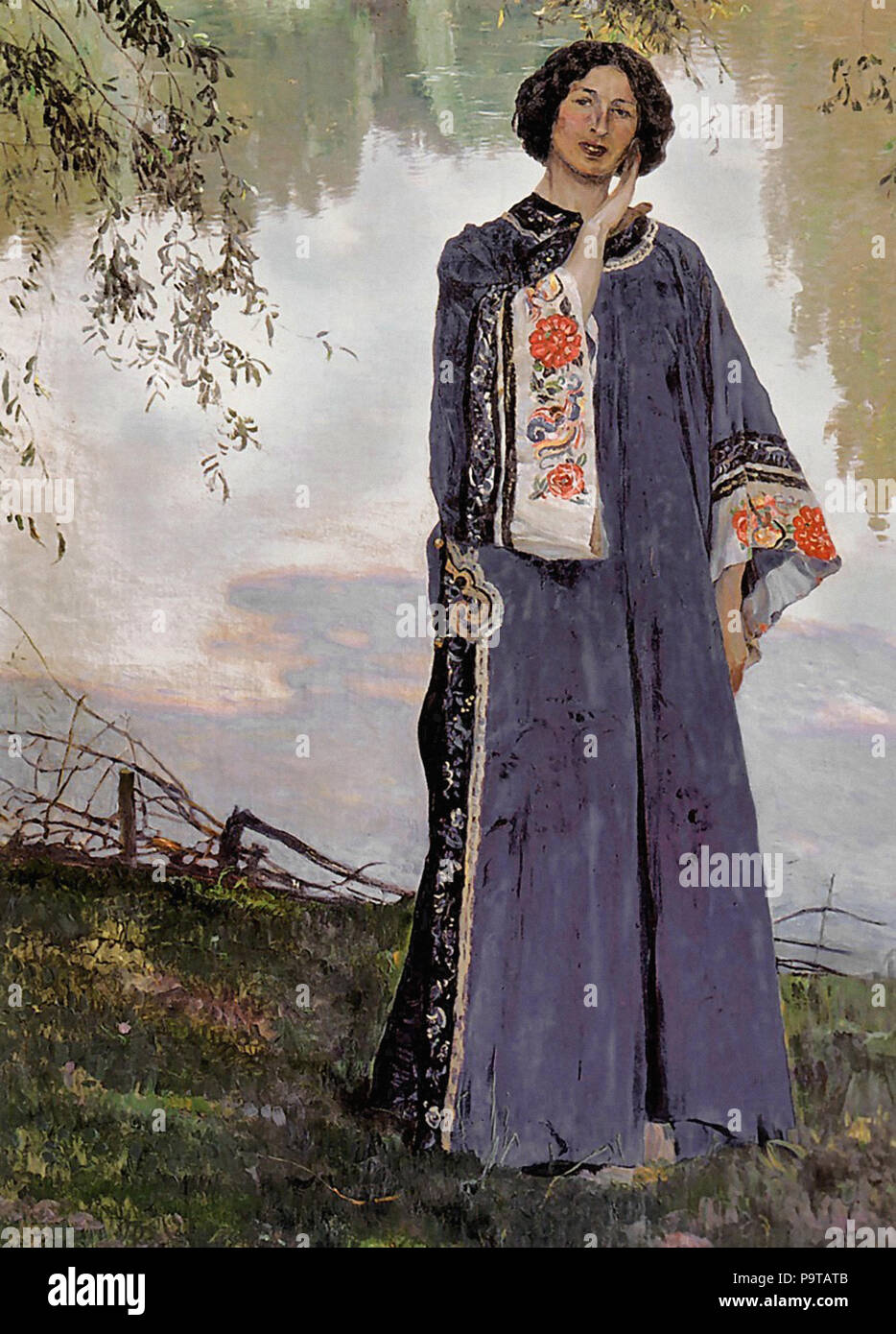 Nesterov Mikhail - Portrait of Ekaterina Nesterova 2 Stock Photo - Alamy