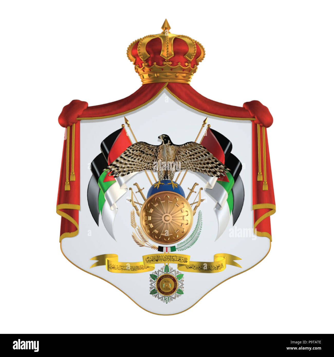 326 Coat of arms of Jordan Stock Photo - Alamy