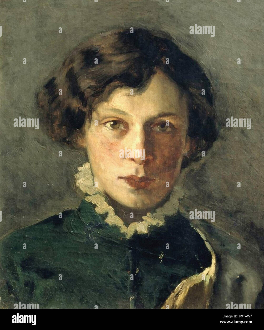 Nesterov Mikhail - Portrait of M.I. Nesterova the First Wife of the ...