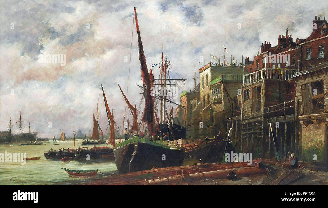 Nibbs Richard Henry - Shipping on the Thames Before the 'prospect of ...