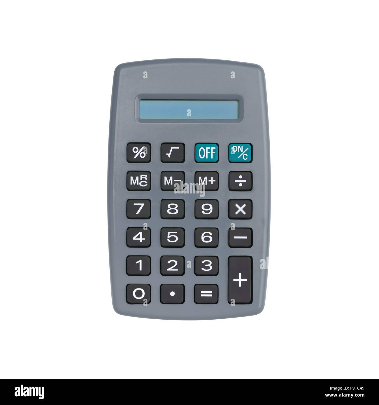 Gray calculator isolated on white background with clipping path Stock ...