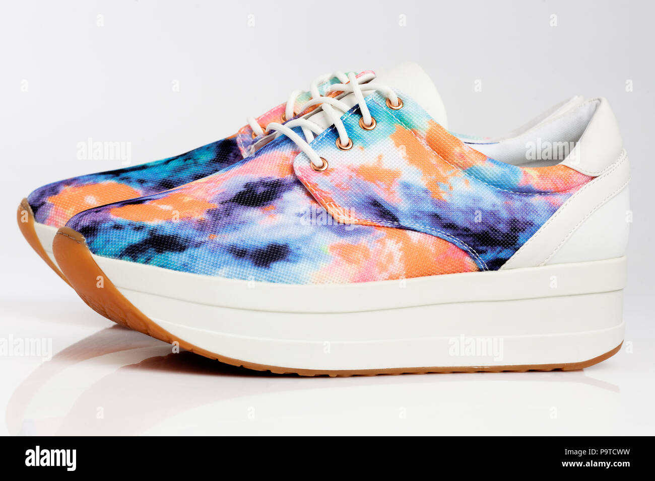 Sport running shoes isolated on white background Stock Photo - Alamy