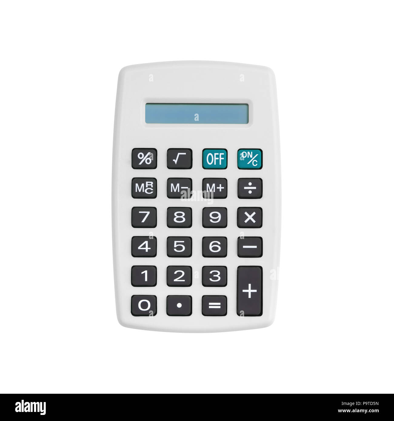 White calculator isolated on white background with clipping path Stock ...
