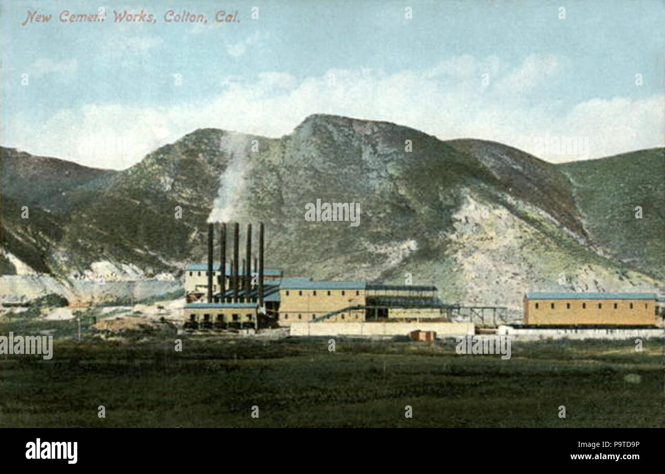 . English: The 'New Cement Works' at Slover Mountain in Colton ...