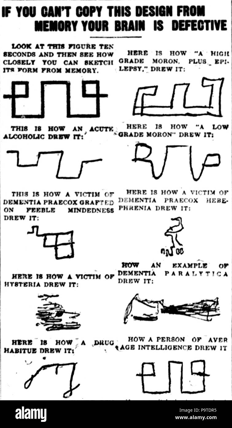 341 Comparison of drawing by people with varying ailments Stock Photo ...