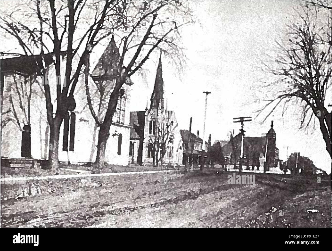 345 Congretional, Catholic, Methodist before 1918 Cameron Stock Photo ...