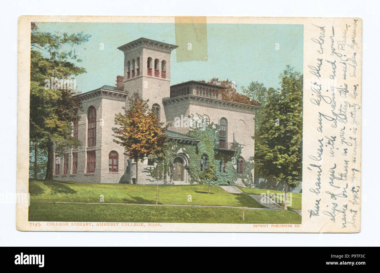 334 College Library, Amherst, Mass (NYPL b12647398-66366 Stock Photo ...
