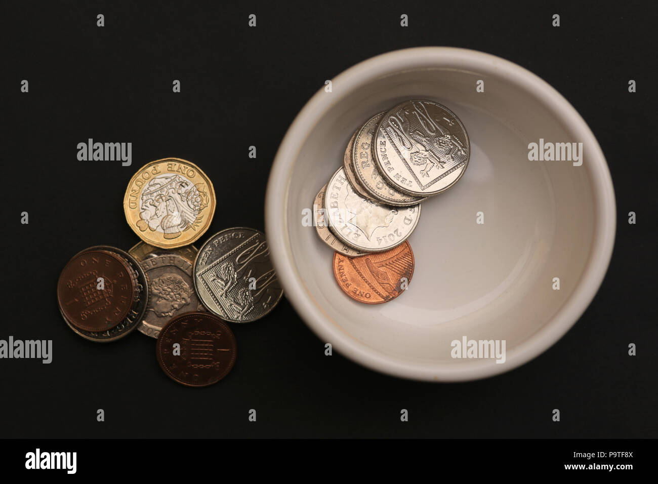 Pot coins loose change hi-res stock photography and images - Alamy