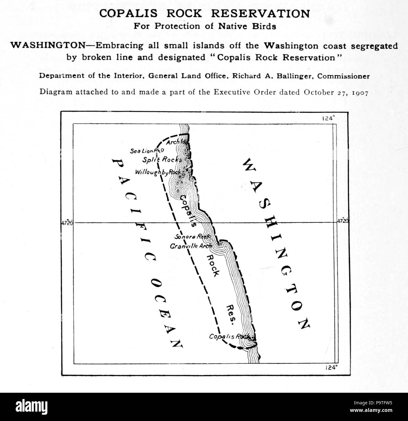 348 Copalis Rock Reservation EO 704 illustration Stock Photo - Alamy