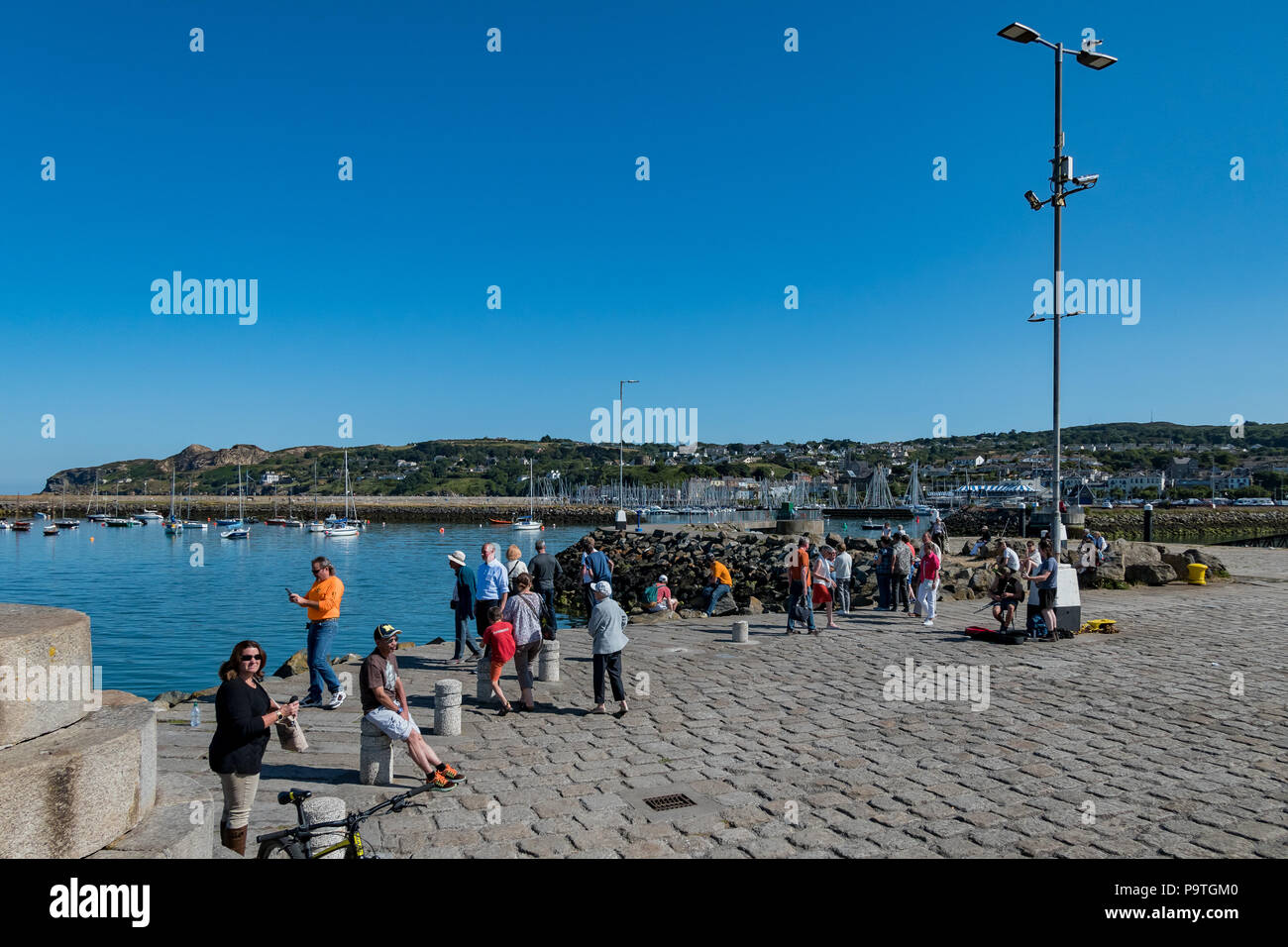 Dublin, JUL 1: Afternoon view of the beautiful Howth harbour on JUL 1 ...