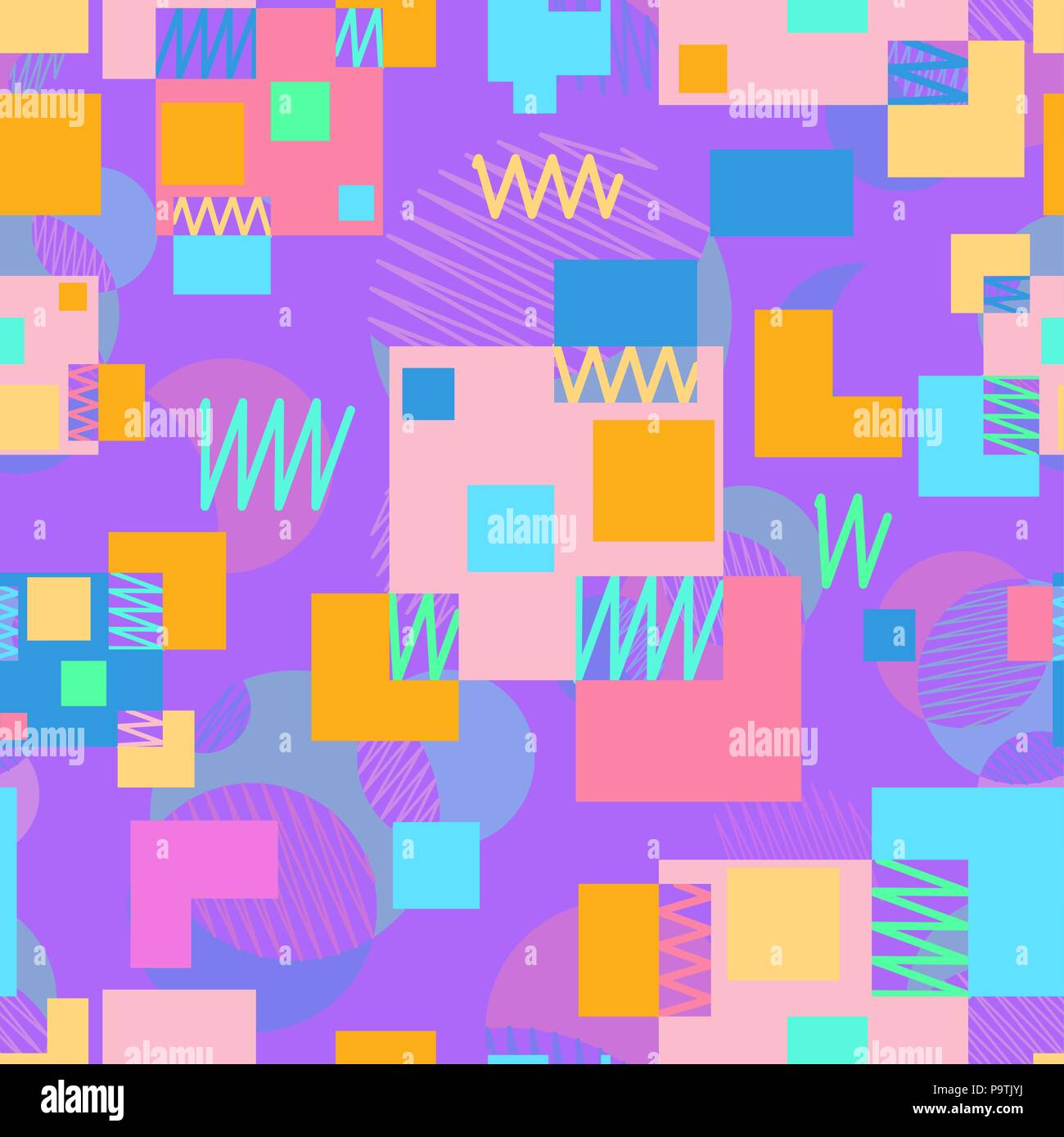 Seamless repeating background from various geometric shapes Stock ...