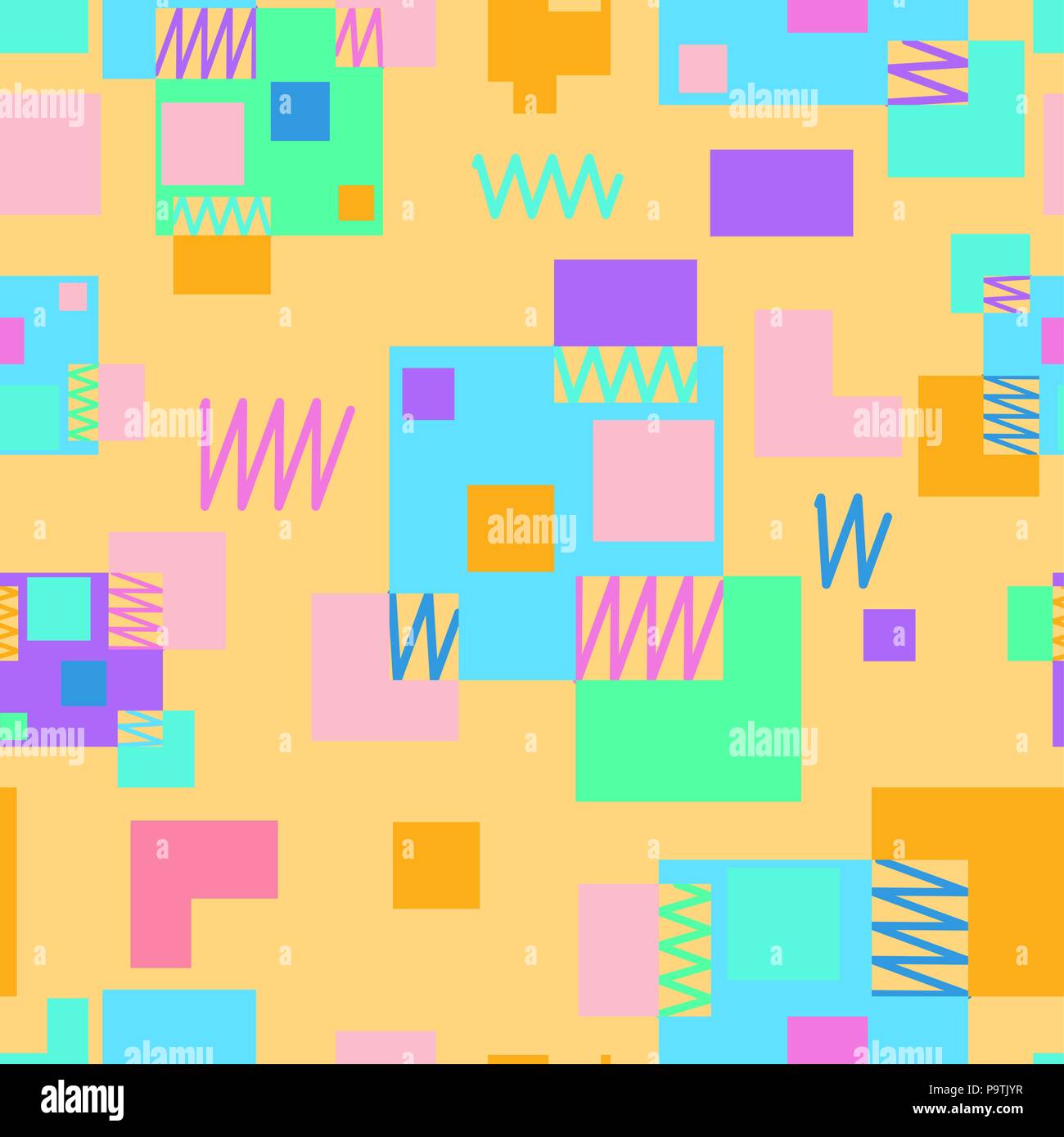 Seamless repeating background from various geometric shapes Stock ...