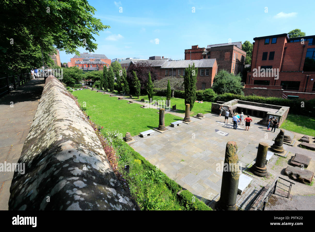The historic Chester Roman Gardens, Chester City, Cheshire, England ...