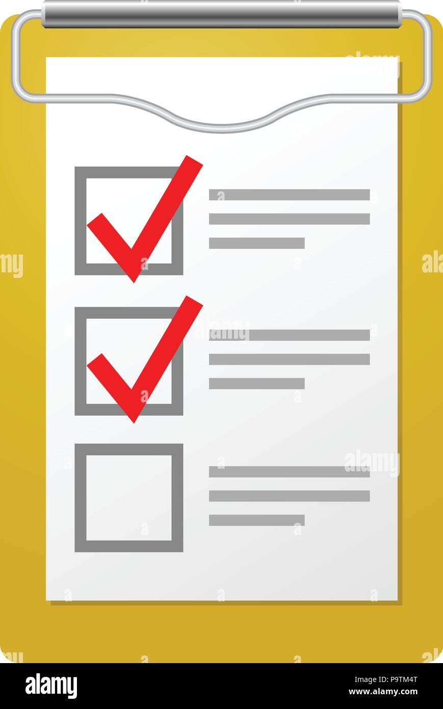 Clipboard with attached checklist - inspection symbol Stock Vector ...