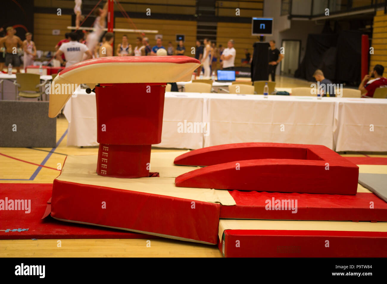 Gymnastic equipment in a gymnastic center Stock Photo - Alamy