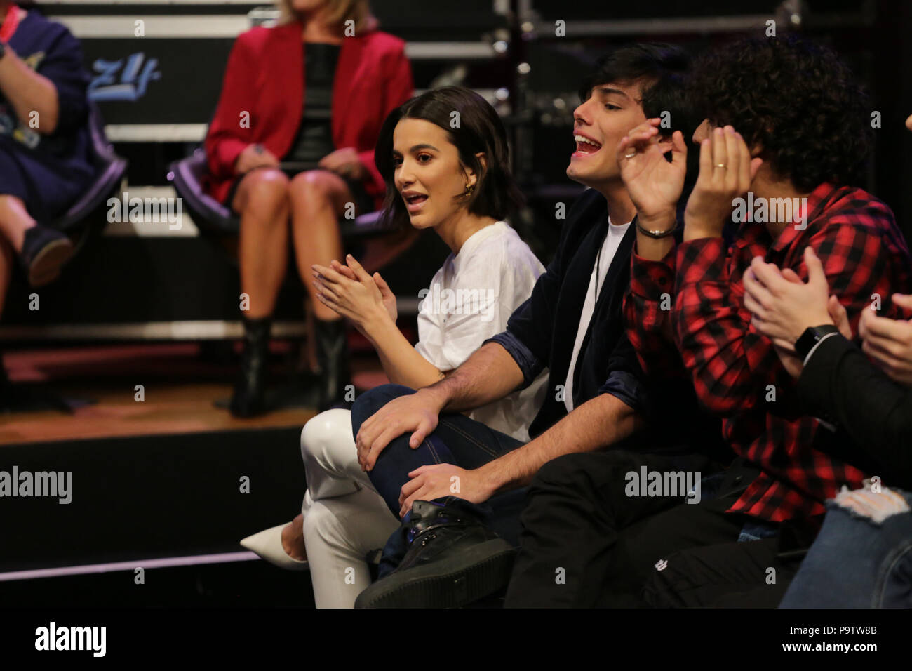 Brazil. 18th July, 2018. A press conference at SBT television to launch ...