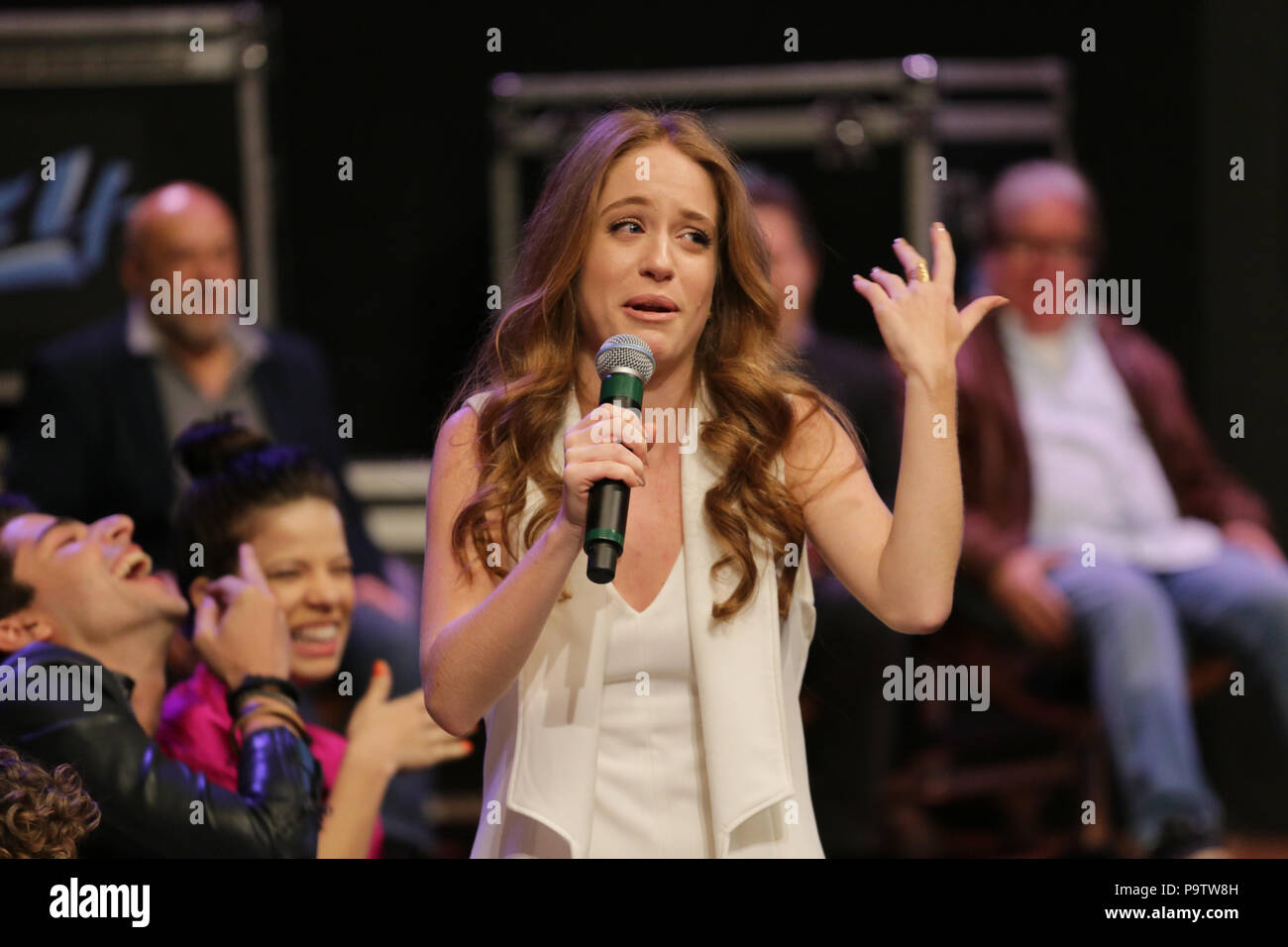 Brazil. 18th July, 2018. A press conference at SBT television to launch ...