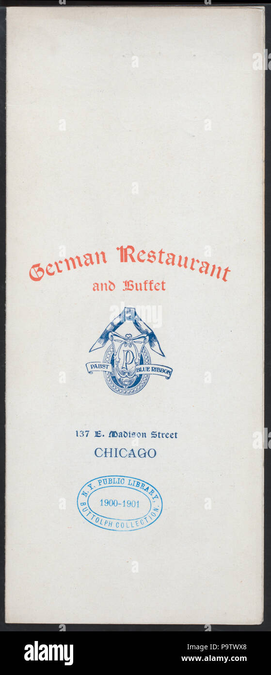 German restaurant buffet chicago daily menu 11 hi-res stock photography ...