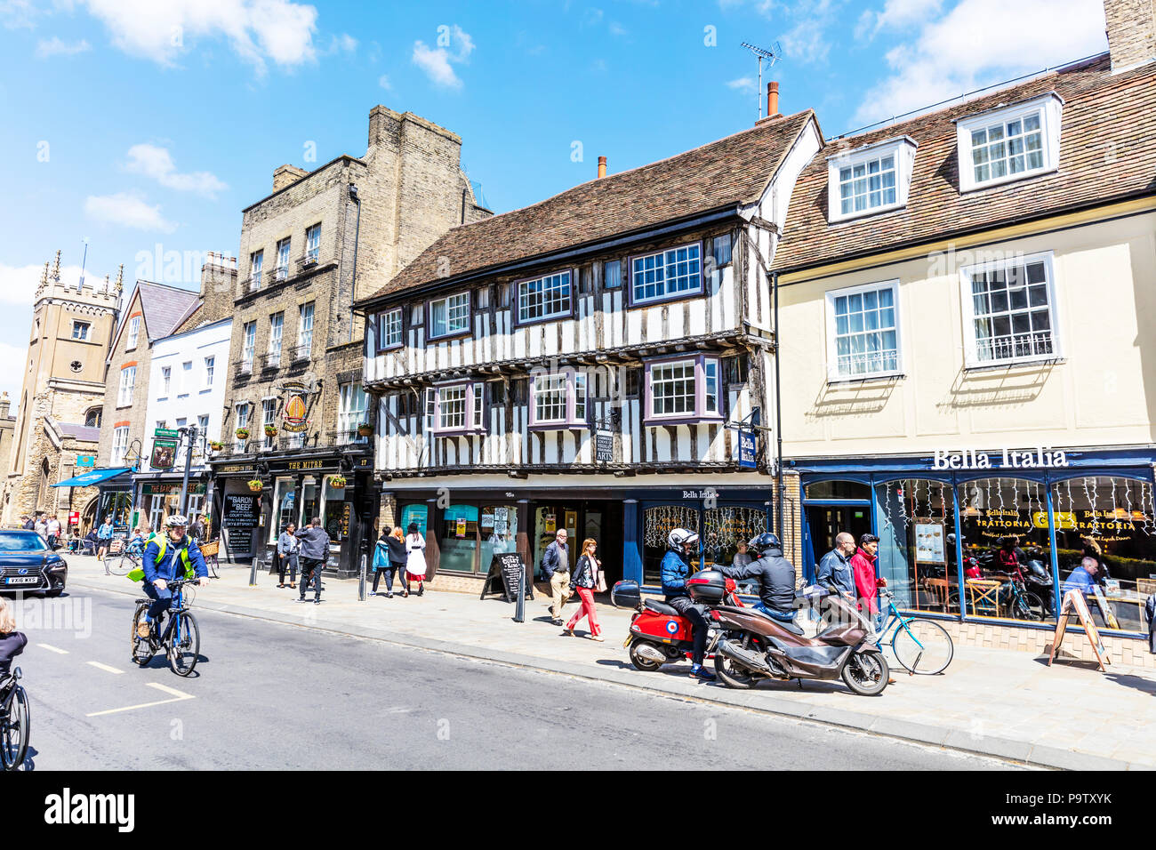 Bridge House, a medieval tudor building on Bridge St, Cambridge UK ...