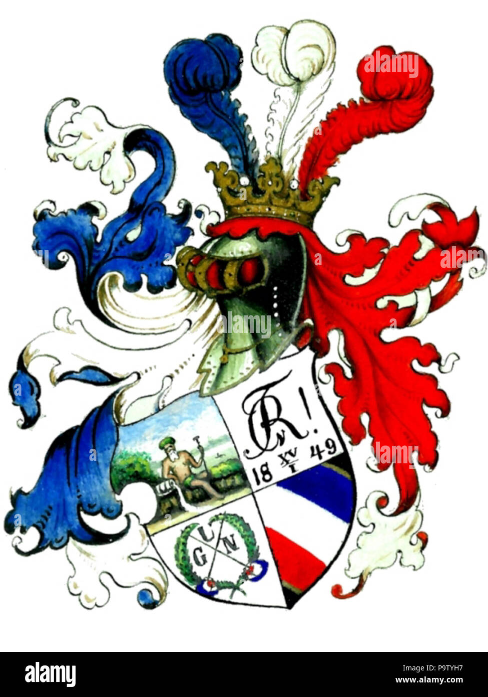 351 Corps Rhenania Heidelberg Vollwappen Stock Photo - Alamy