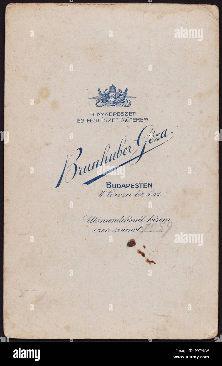 351 Corvin tér 5., Brunhuber Géza fényképészeti és festészeti műterme ...