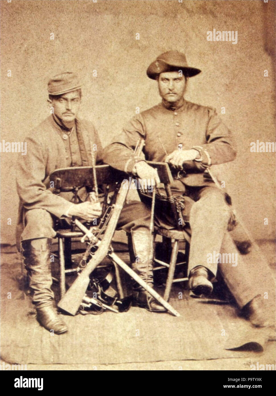 . English: Brazilian officers posing for a photograph in 1894 or later ...