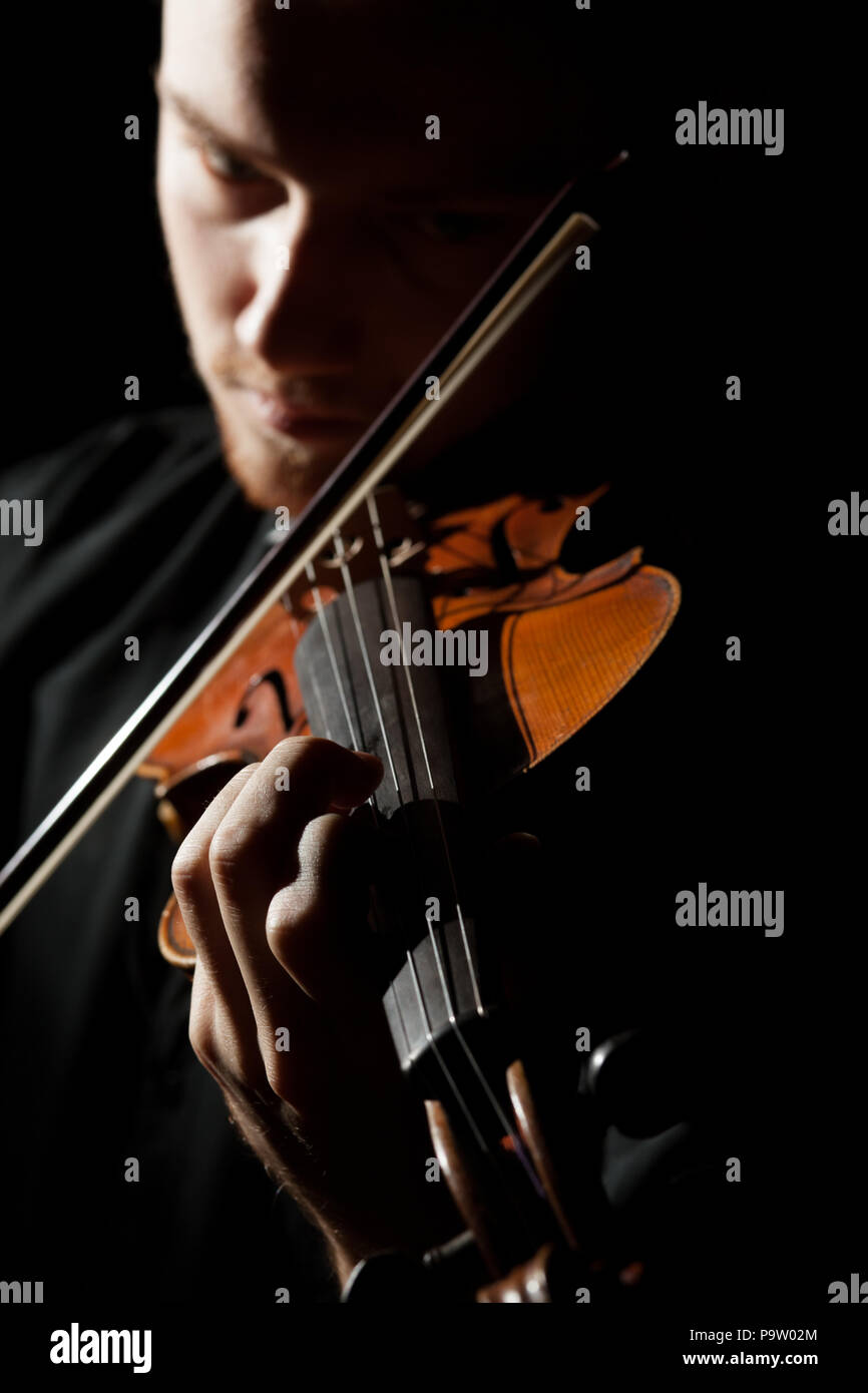 Close-up photo of man playing violin Stock Photo - Alamy