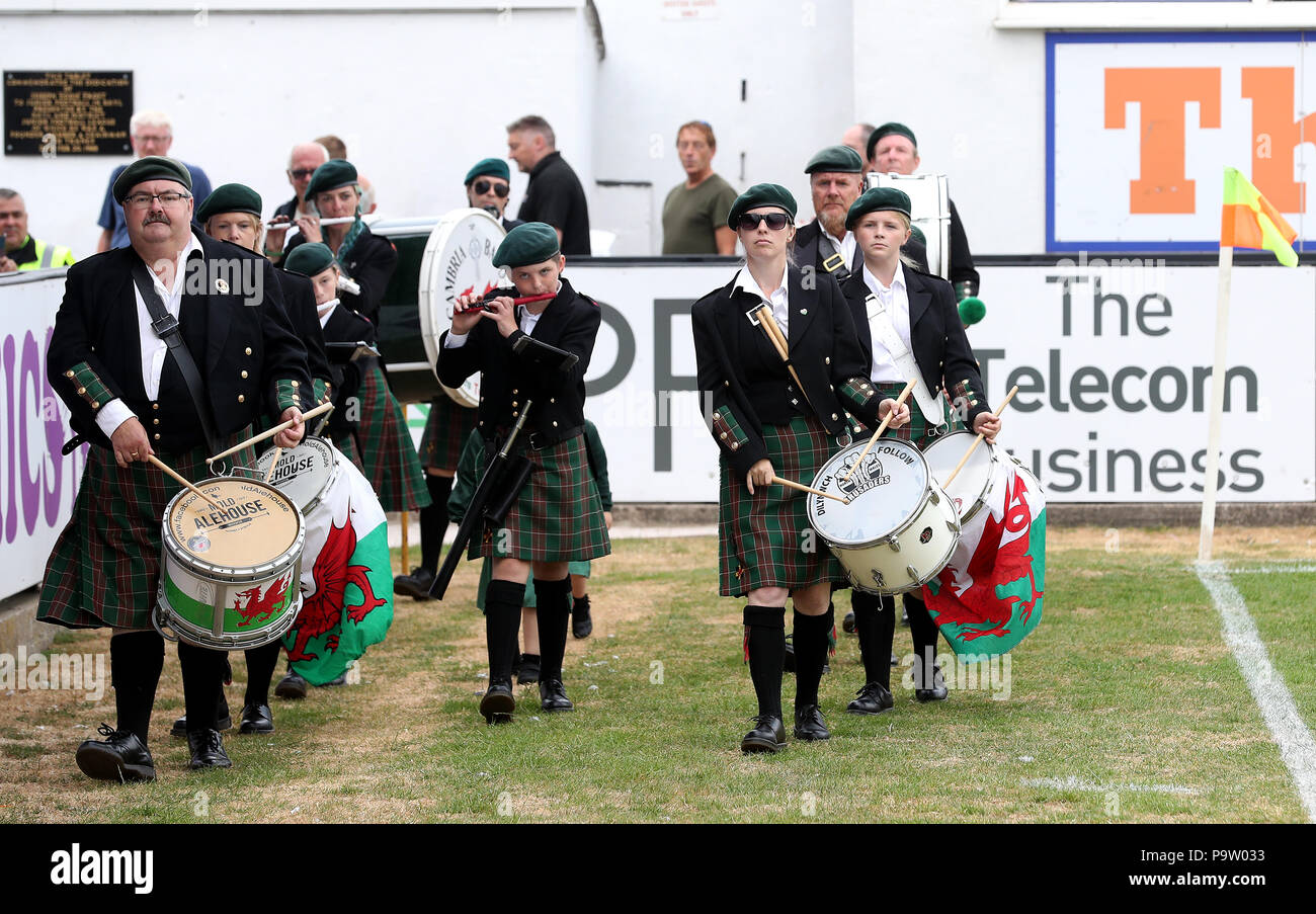 A Welsh marching band before kick-off Stock Photo - Alamy