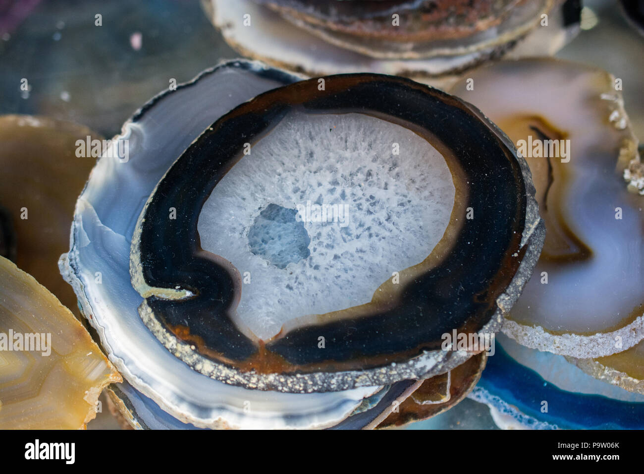 Cross section stalactite agate stone hi-res stock photography and ...