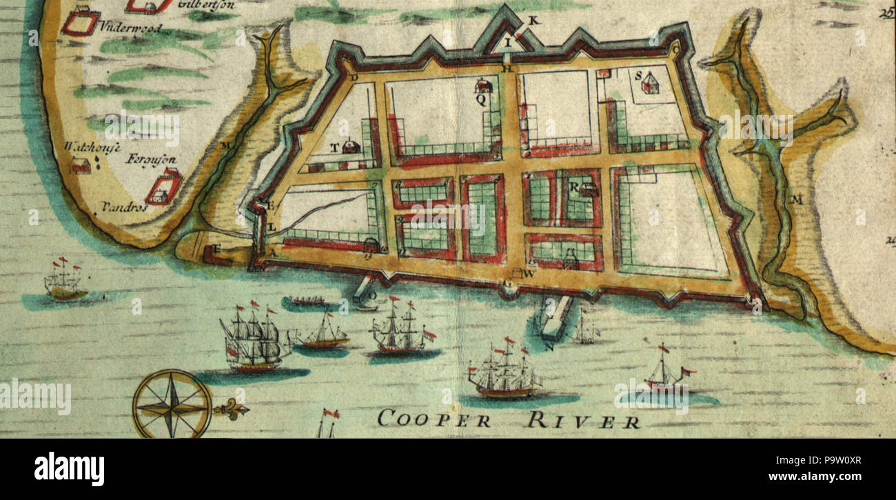 Map of charleston hi-res stock photography and images - Alamy