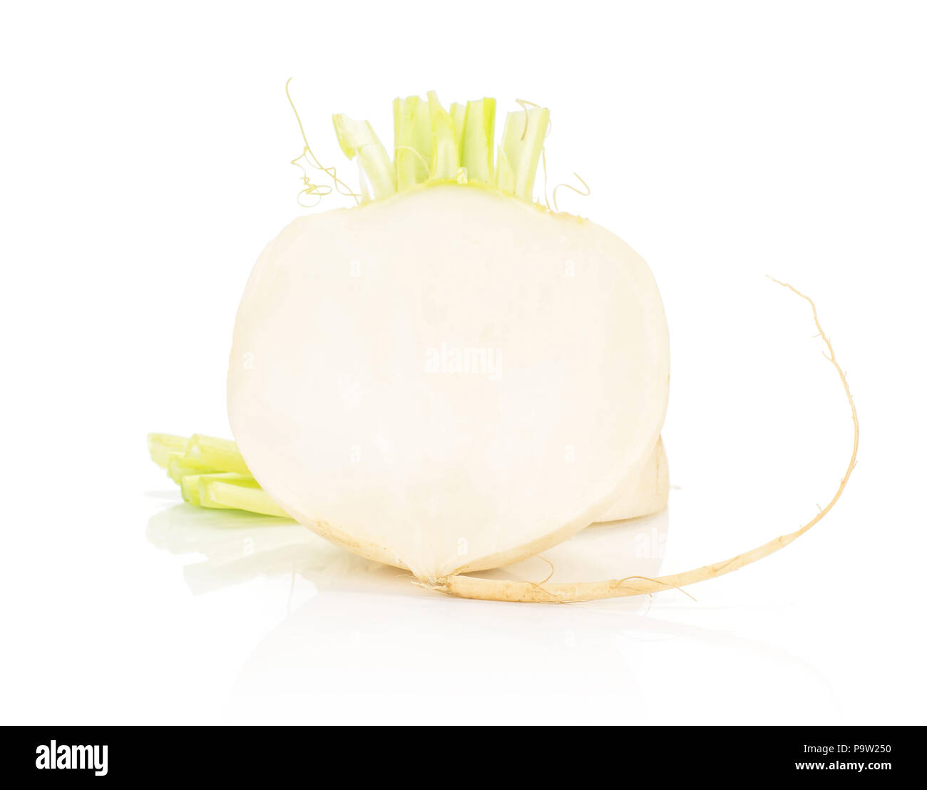 White radish one section half isolated on white background Stock Photo ...