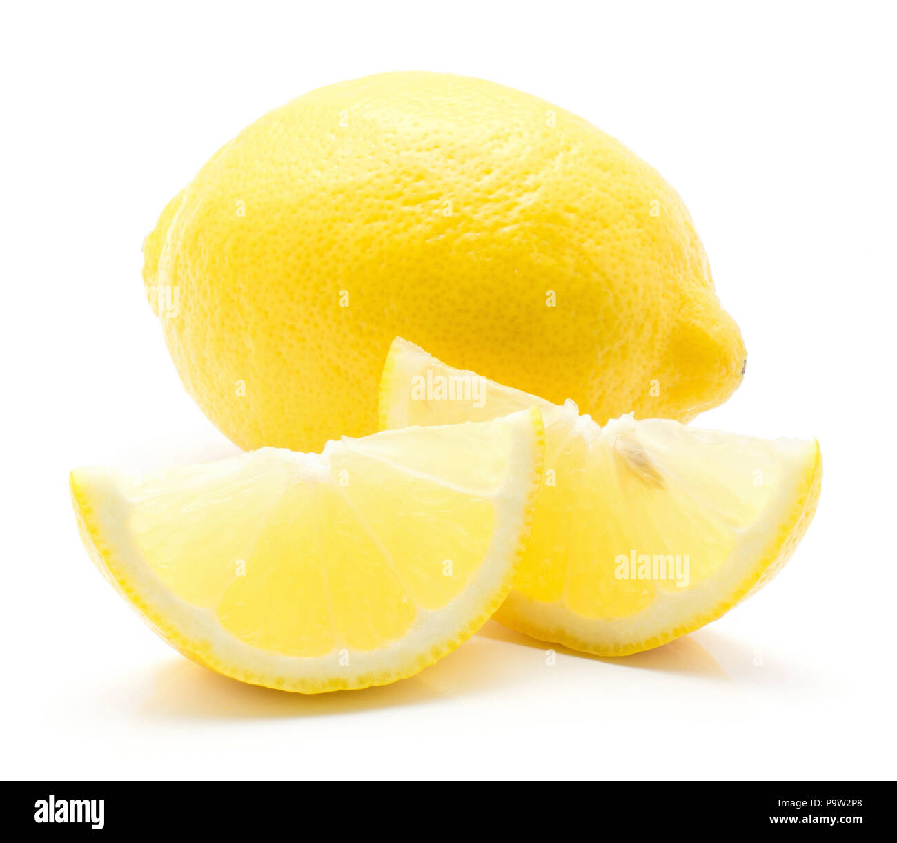 Yellow lemon two slices with a seed isolated on white background Stock ...