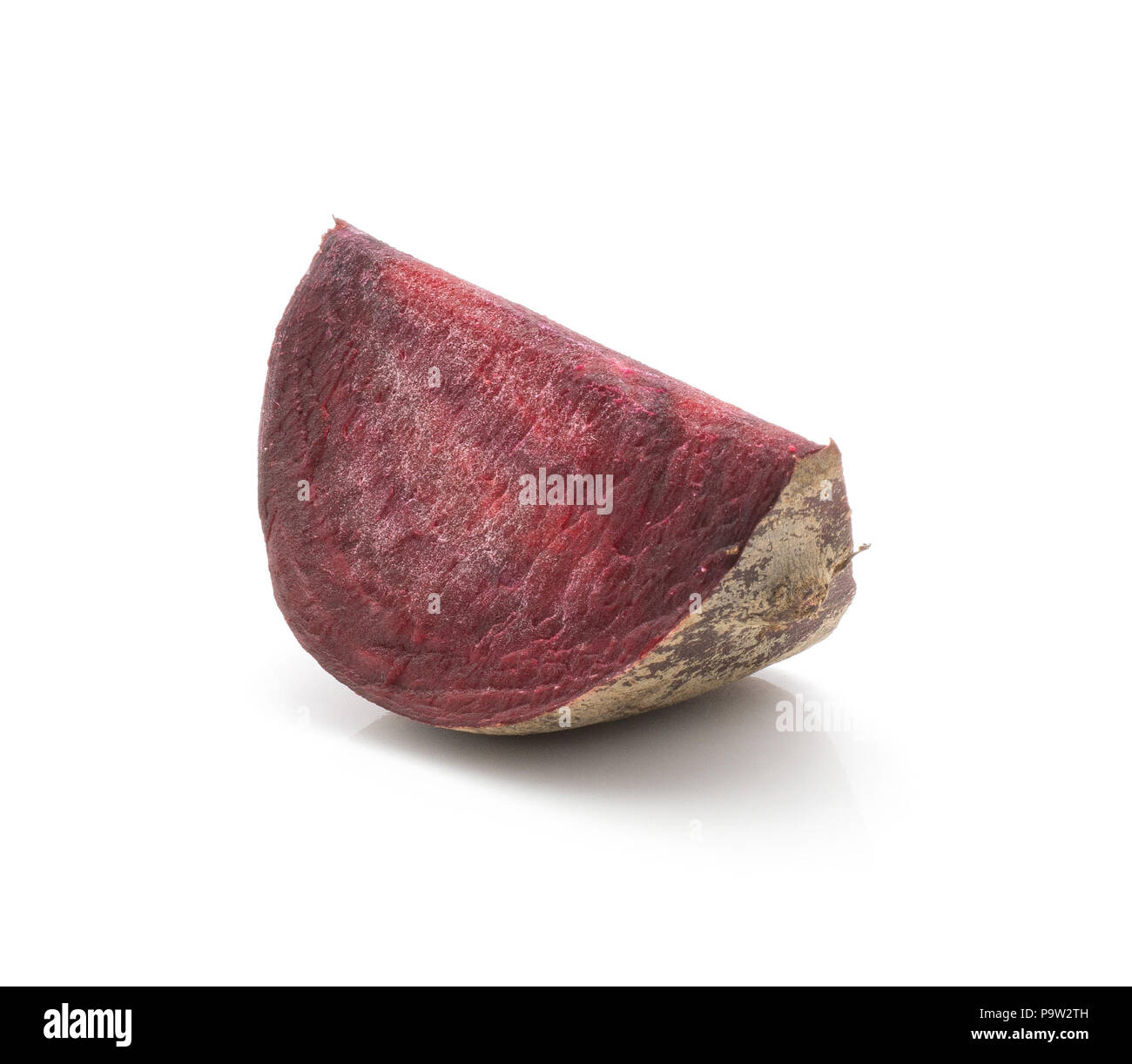 Beetroot slice (raw red beet) isolated on white background one piece ...